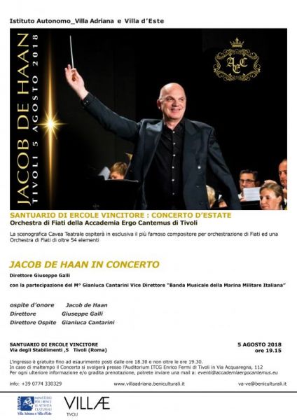 Jacob De Haan in concerto - Santuario di Ercole Vincitore - Villa ...